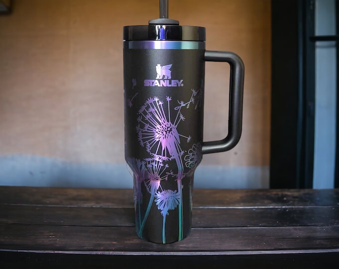 Chroma Stanley Engraved With Butterflies, Dandelions and Wildflowers ...