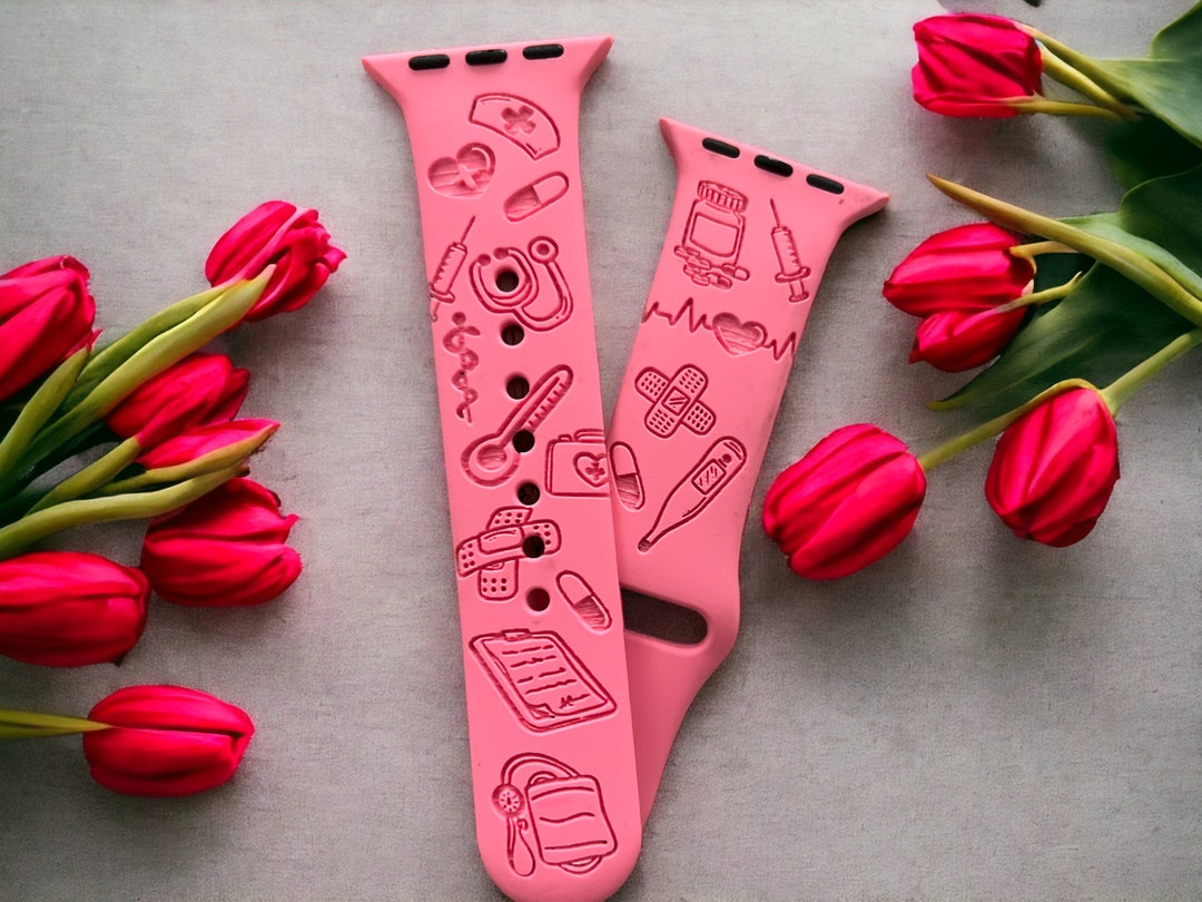 Nurse Life RN Medical Engraved Watch Band 38/40/41 Mm 42/44/45 Mm ...