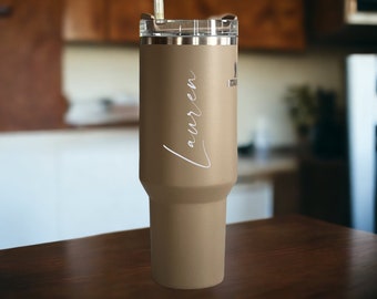 40 Oz. Personalized Stanley Tumbler, Laser Engraved With Name - Etsy