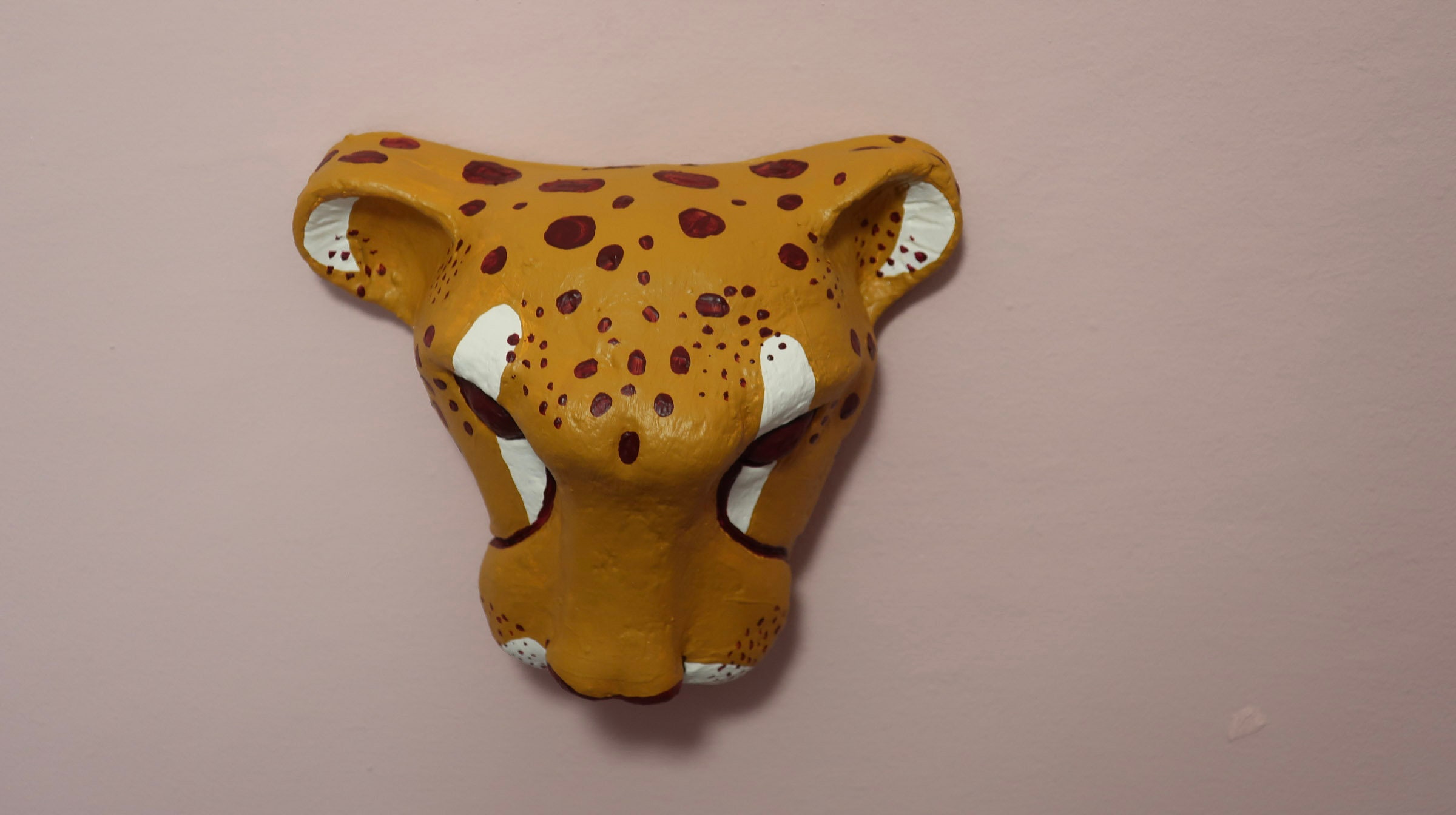 Paper Mâché Cheetah Head Wall Mount, Ella - Etsy