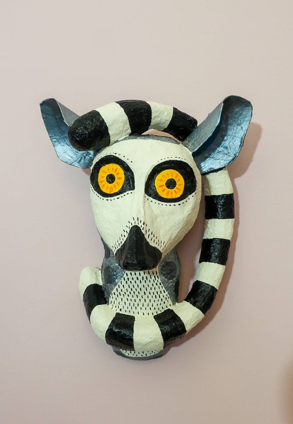 Paper Mâché Lemur Lenny - Etsy