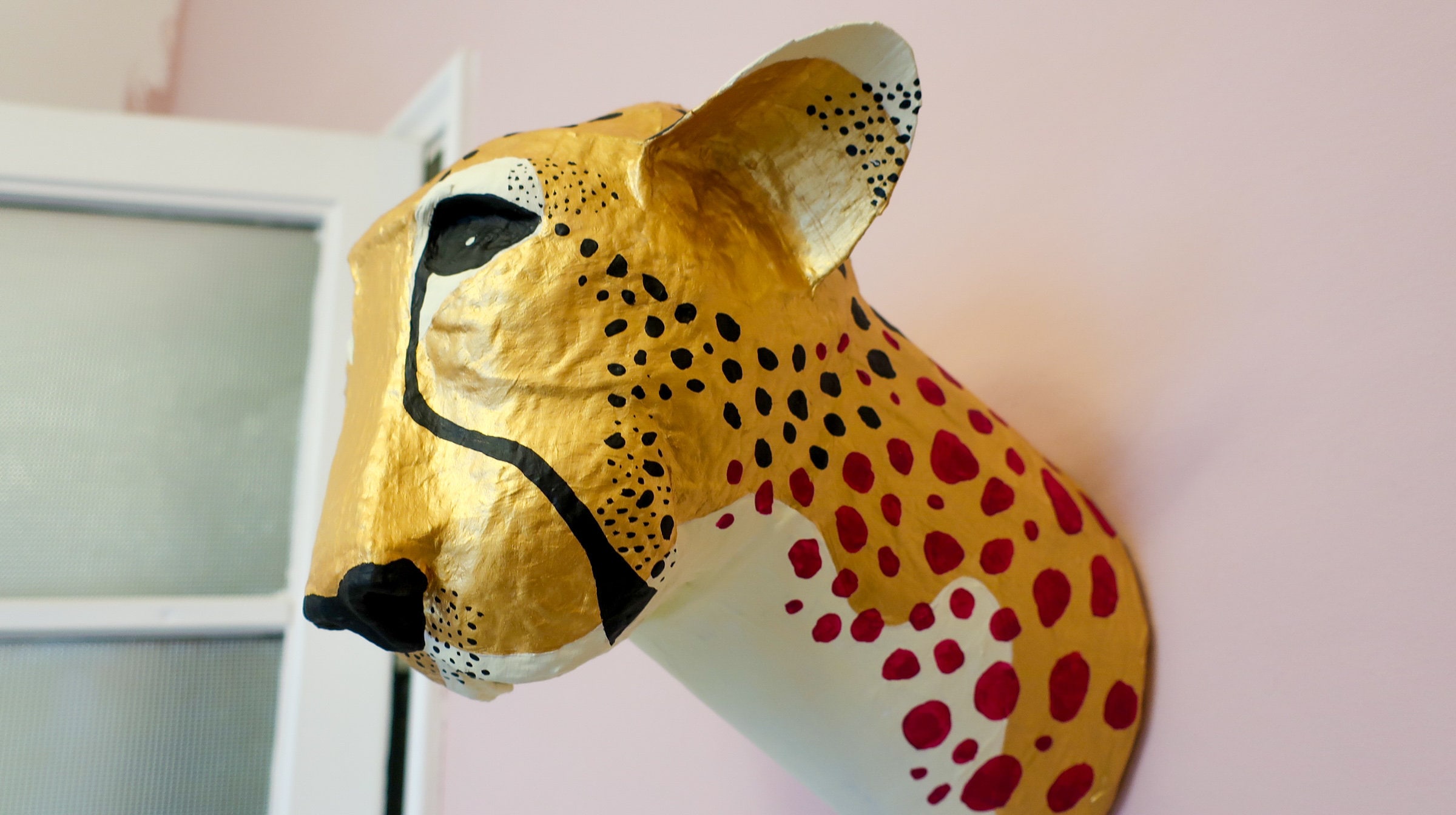 Paper Mâché Cheetah Head, Musa - Etsy