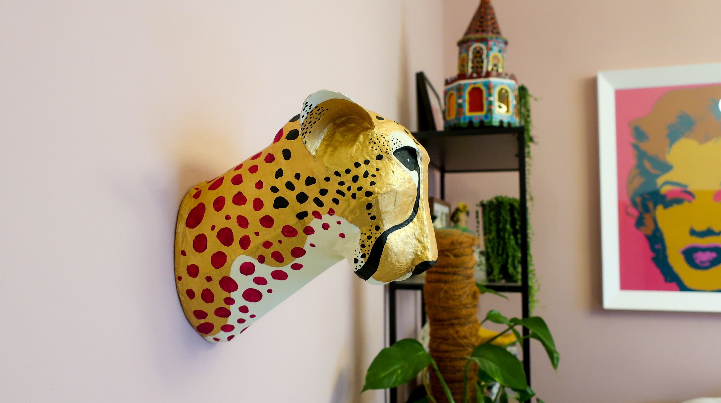 Paper Mâché Cheetah Head, Musa - Etsy