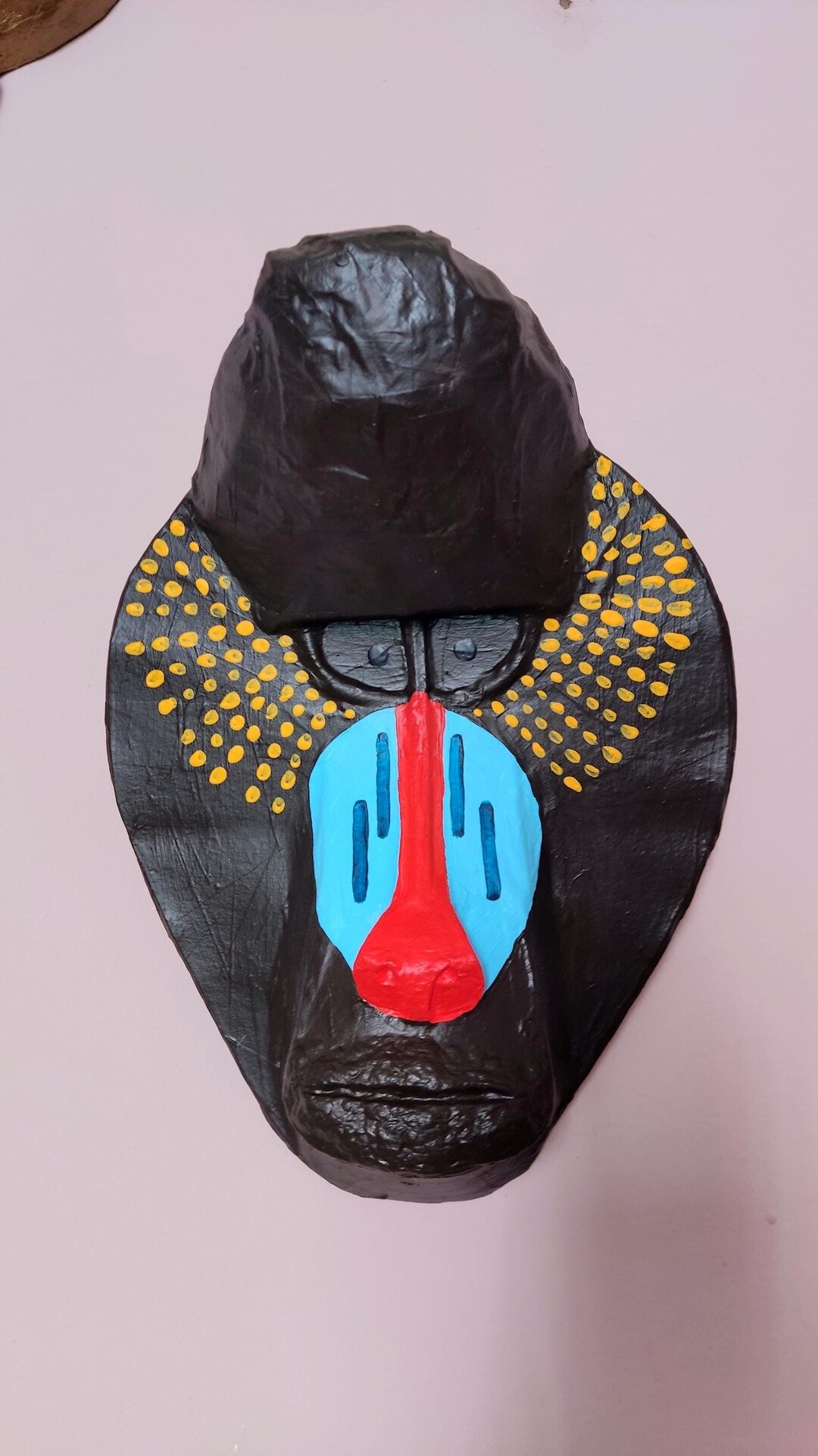 Paper Mâché Mandrill Head, Joshua - Etsy