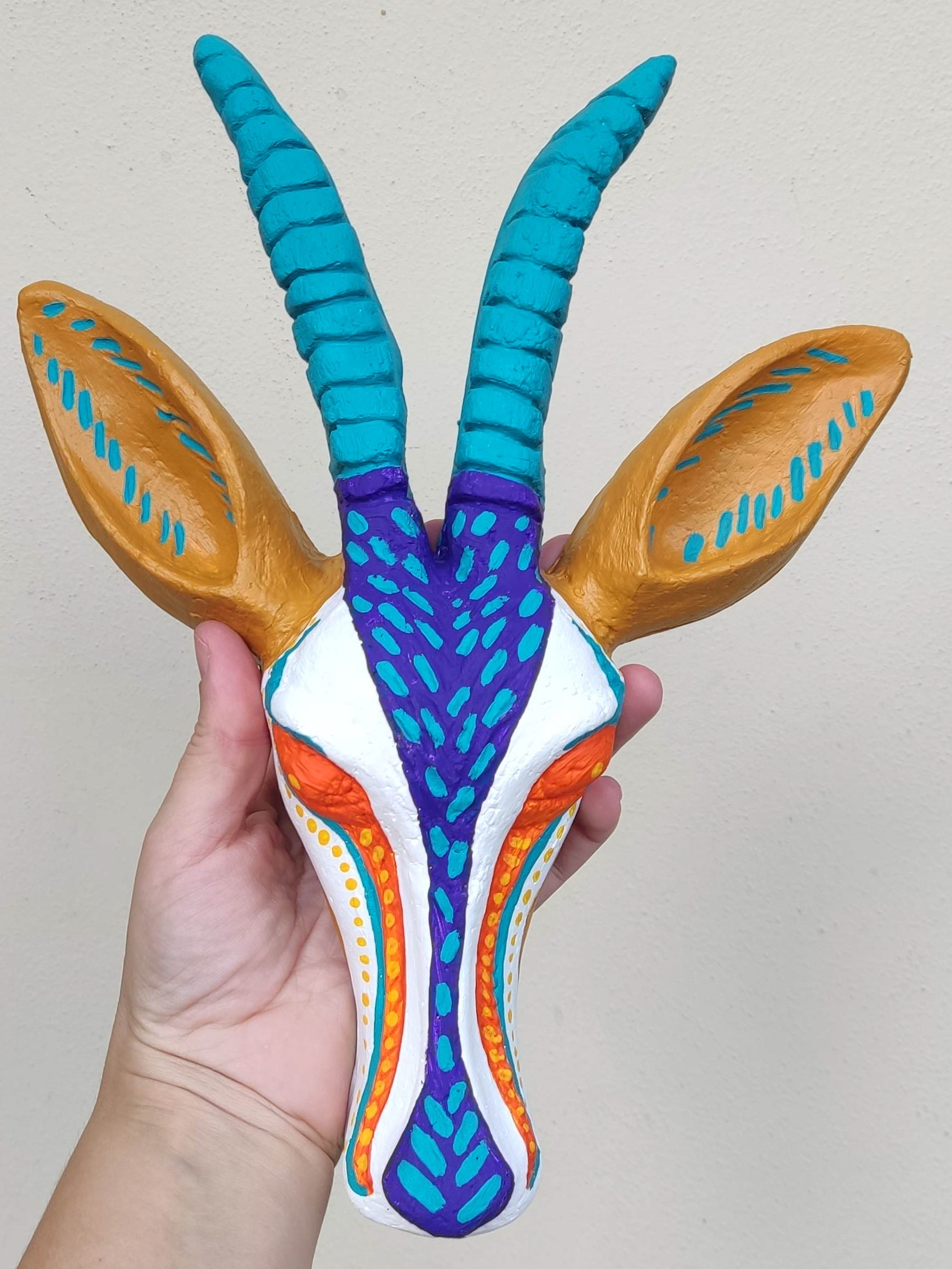 Paper Mâché Gazelle Head Wall Mount, Ola - Etsy