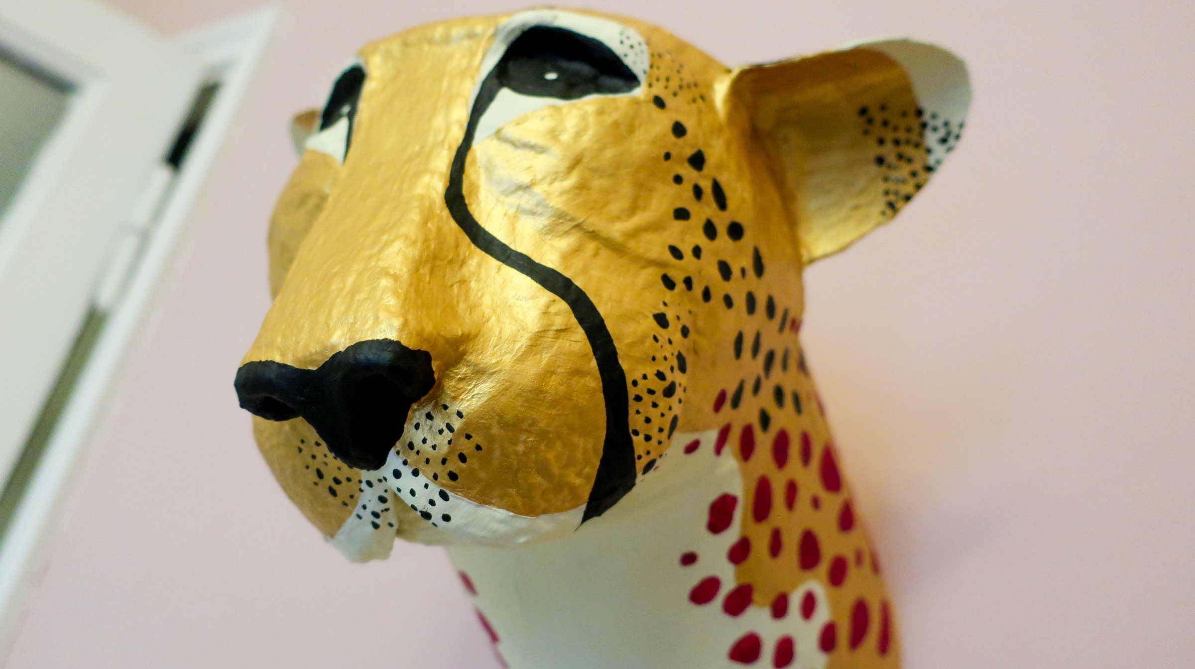 Paper Mâché Cheetah Head, Musa - Etsy