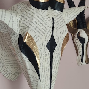 Paper Mâché Impala Antelope Head With Gold Leaf Details, Tau - Etsy