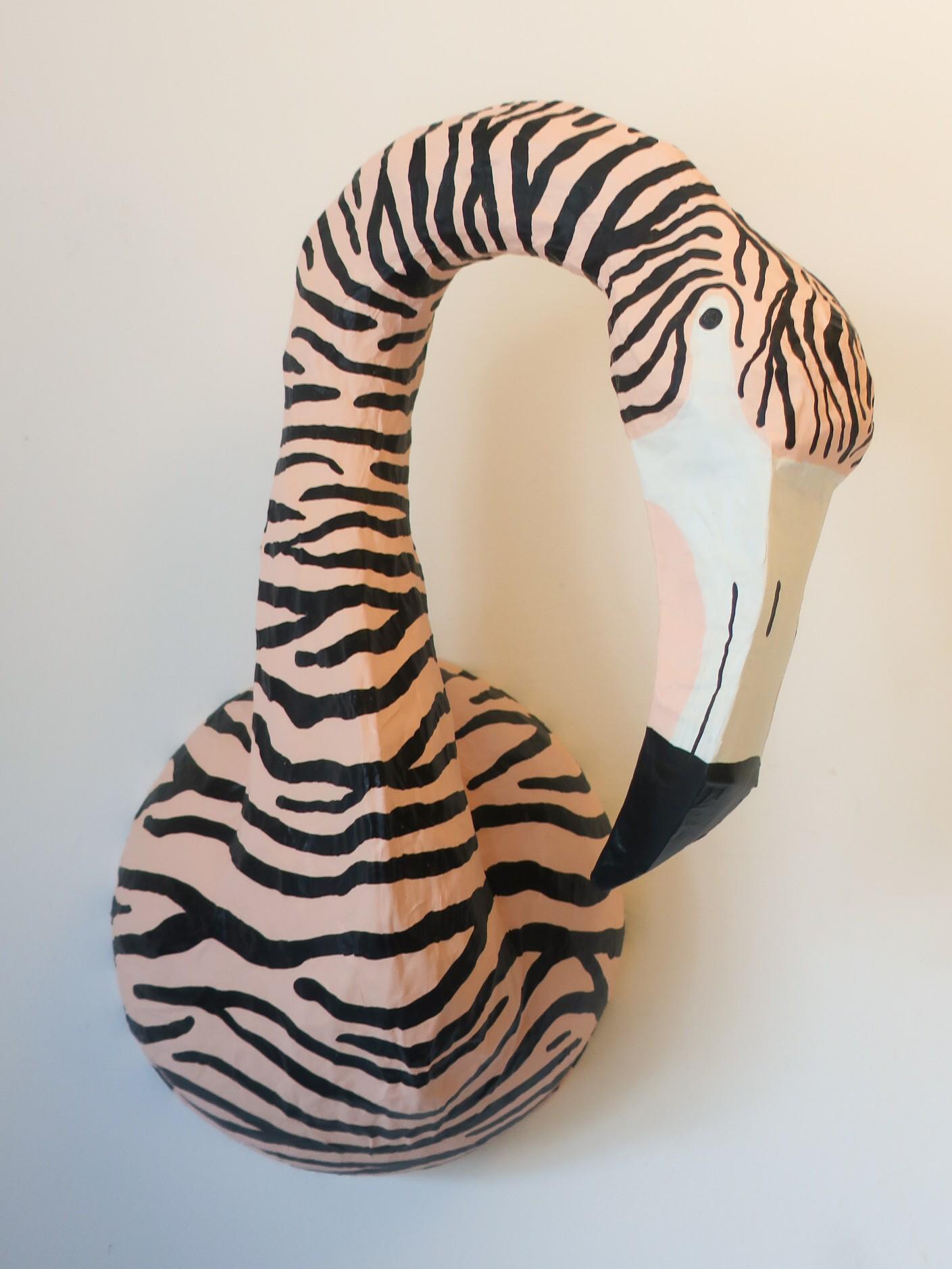 Paper Mâché Flamingo Zebra, Ziggy - Etsy