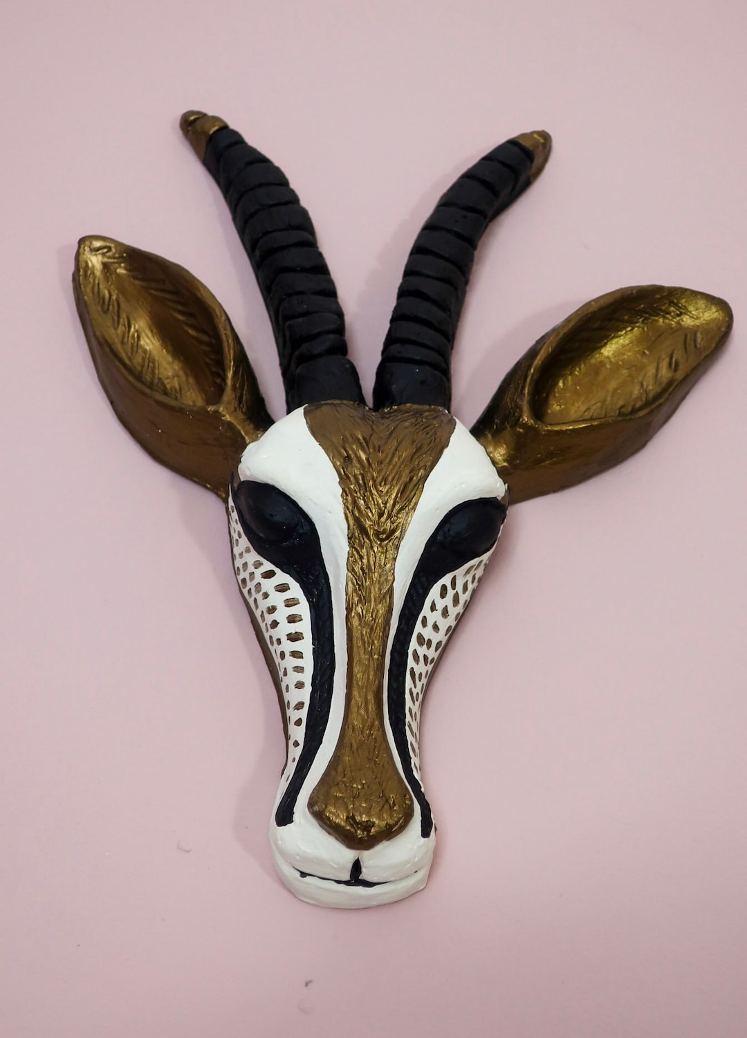 Paper Mâché Gazelle Head Wall Mount, Ola - Etsy