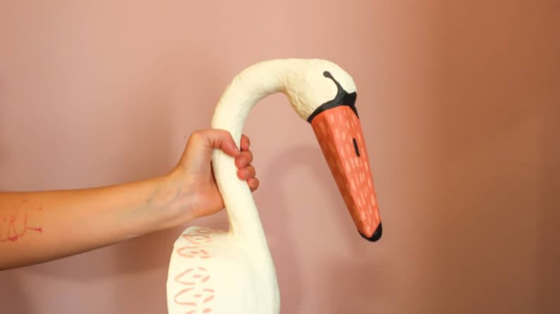 Paper Mâché Swan Head, Laila - Etsy