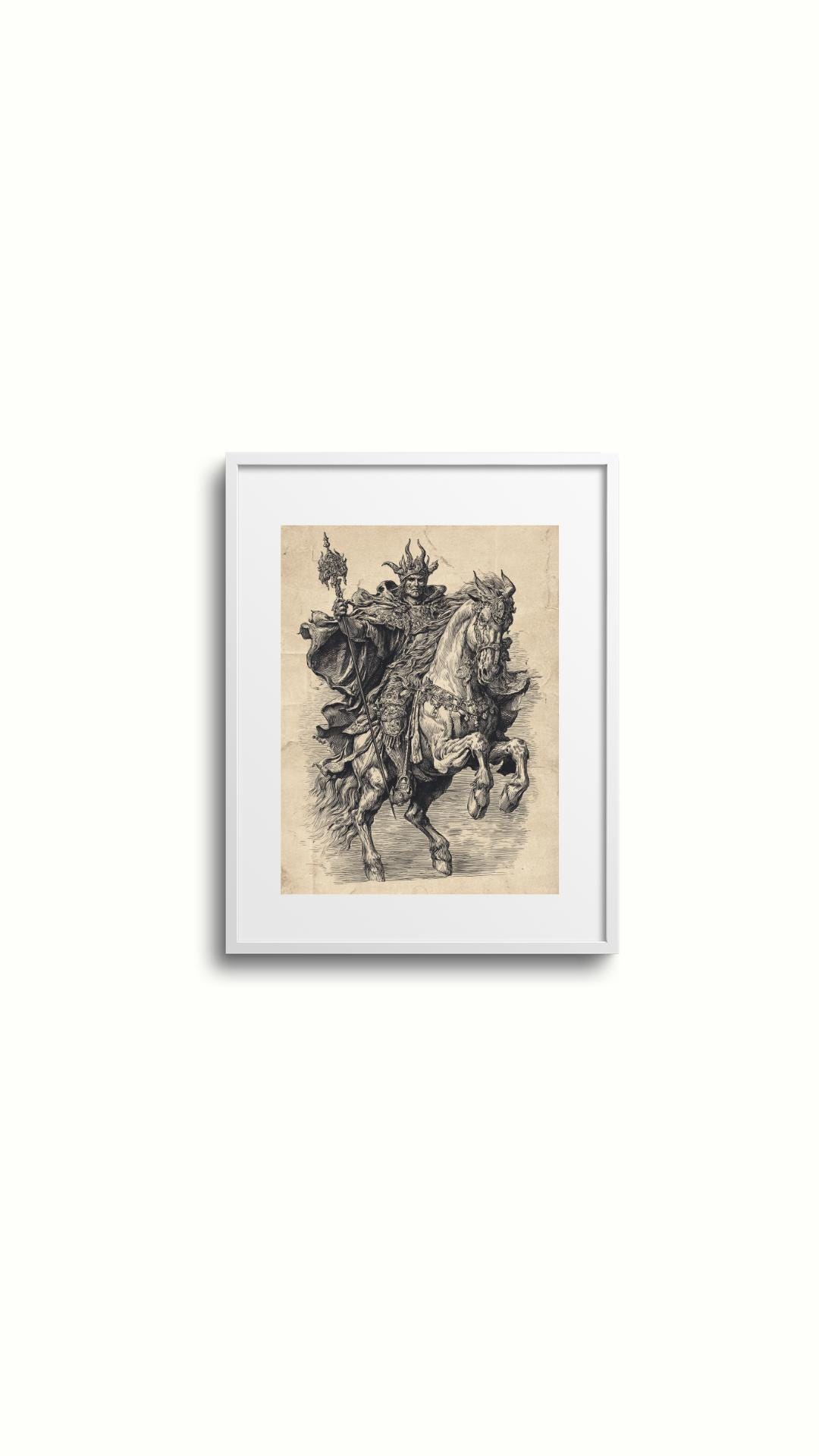 Gothic King Beleth Poster: Vintage Grimoire Occult Art - Etsy