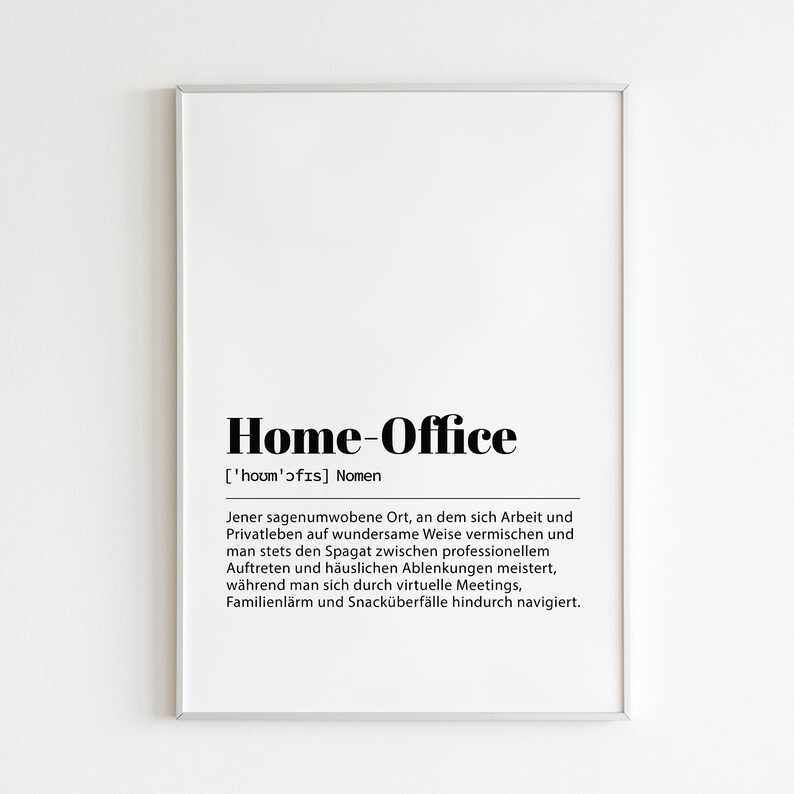 Home Office Poster Set 6 Images Funny Definitions for the Office Mural ...