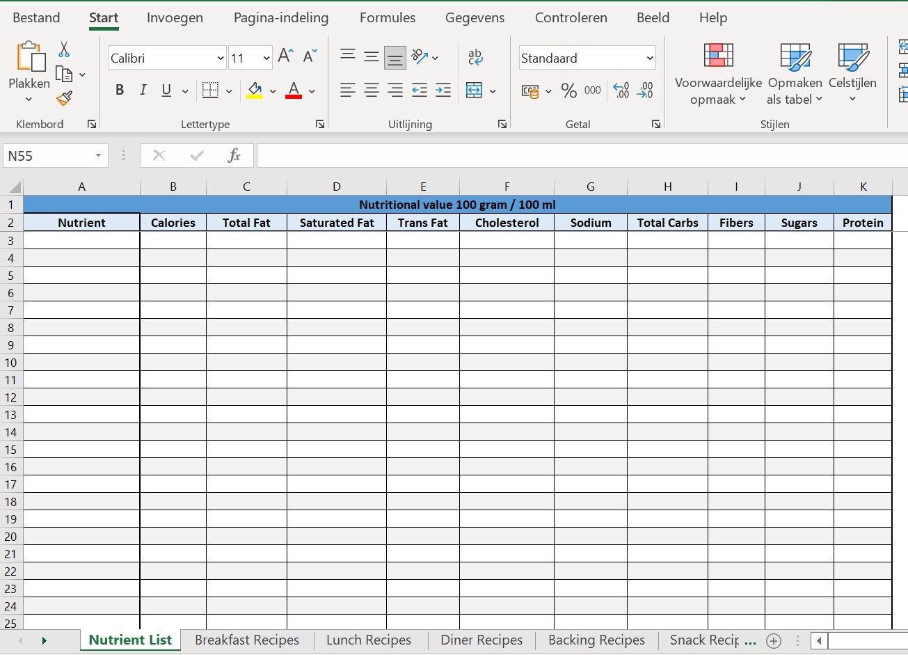 Recipe Calorie and Nutritional Value Calculator / Personal Nutrient ...