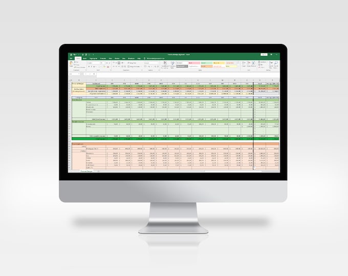 Simple Personal Monthly Income and Expenses Statement in Excel - Easy ...
