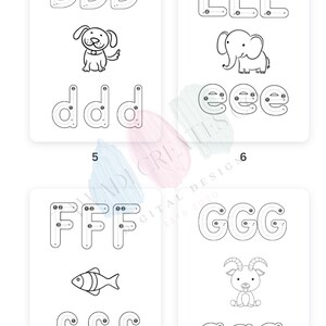 Printable Tracing and Coloring Book for Kids and Toddlers. Coloring ...