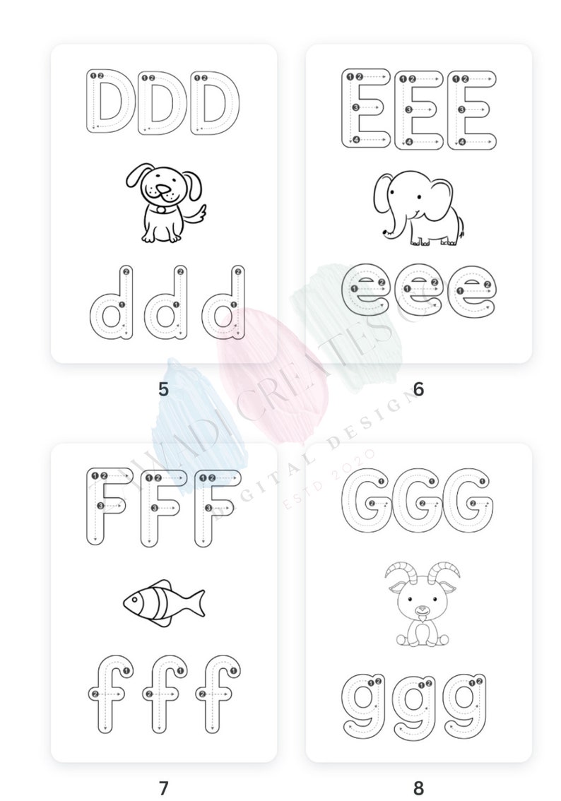 Printable Tracing and Coloring Book for Kids and Toddlers. Coloring ...