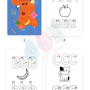 Printable Tracing and Coloring Book for Kids and Toddlers. Coloring ...