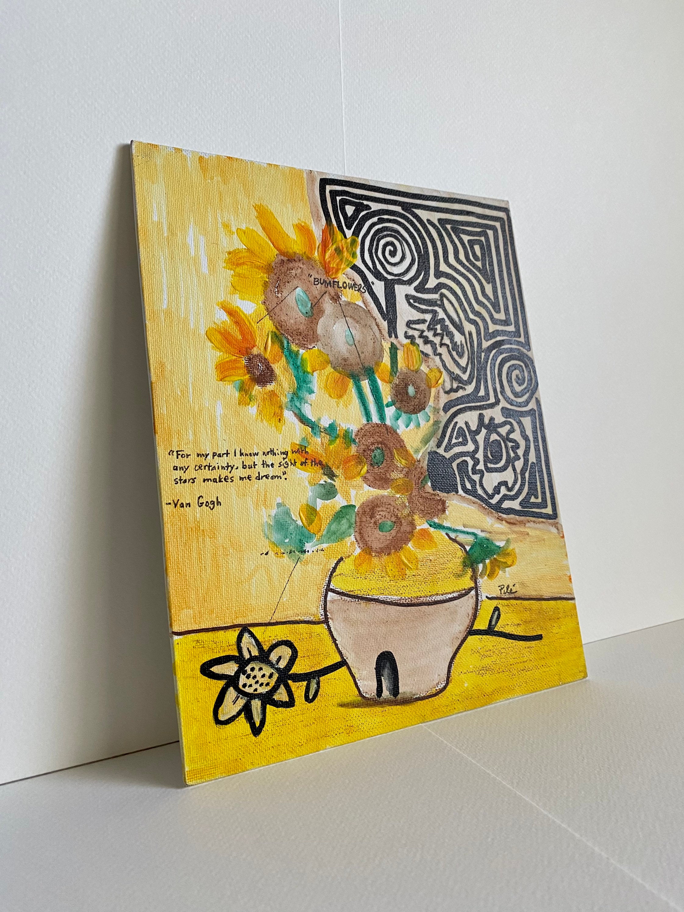 BUMFLOWERS (mixed Media on Canvas Panel) - Etsy