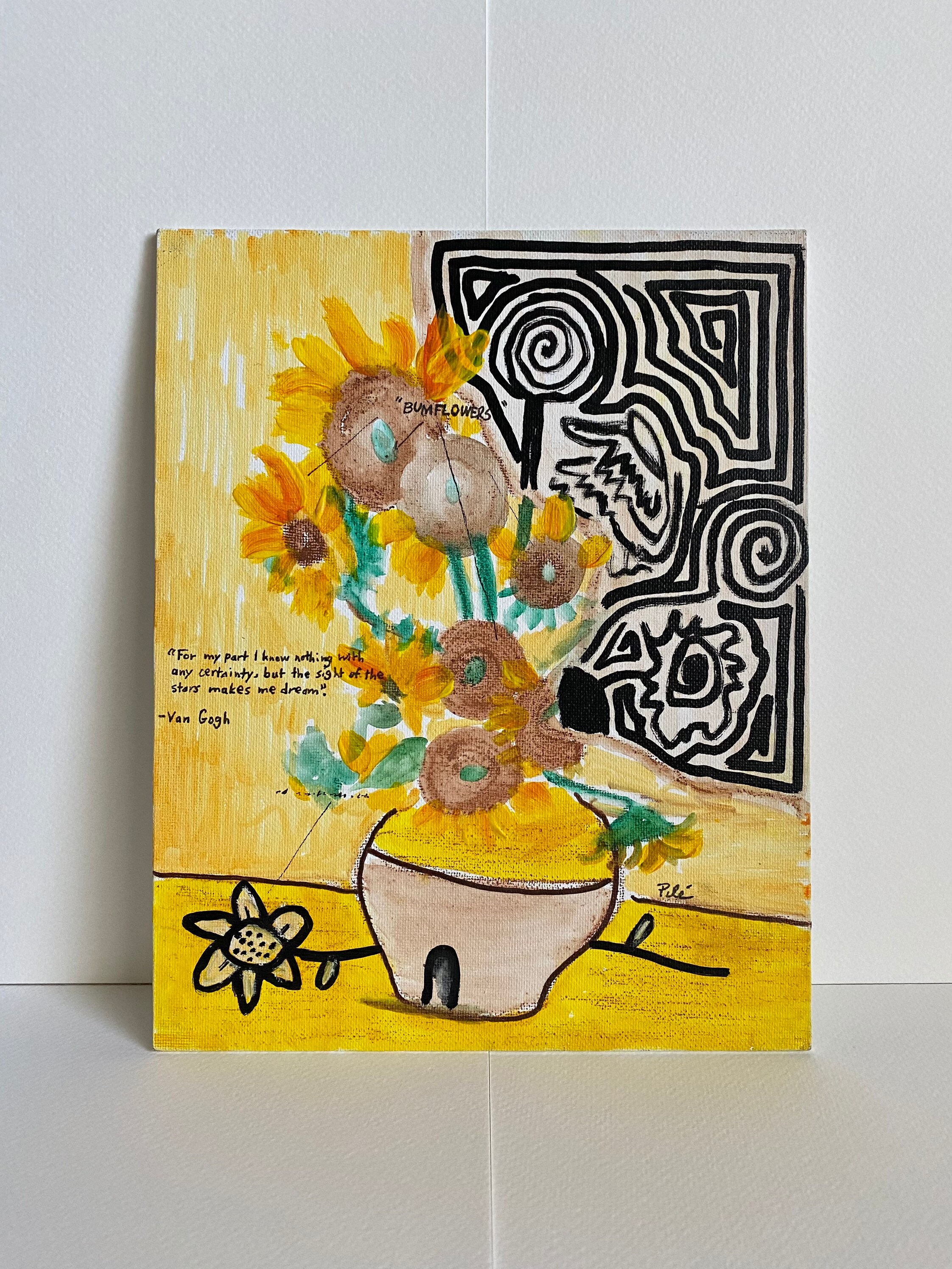 BUMFLOWERS (mixed Media on Canvas Panel) - Etsy