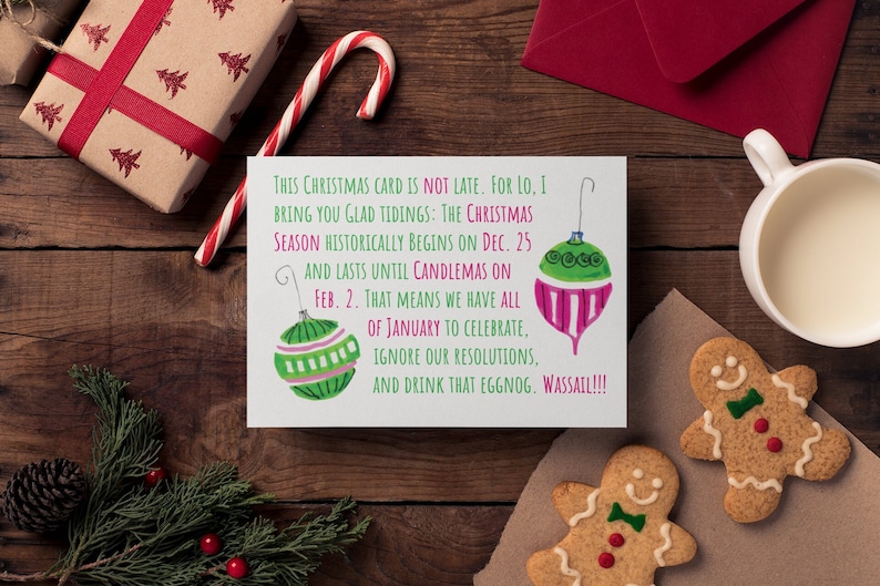 Belated Christmas Cards: Don't Apologize - You're Not Late! Funny but ...