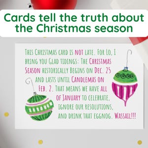 Funny Belated Christmas Card: You Are Correct to Be Late! Hand ...