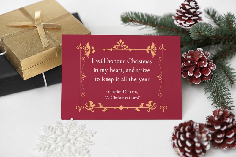 Belated Christmas Cards: Dickens A Christmas Carol Scrooge Quote I Will ...