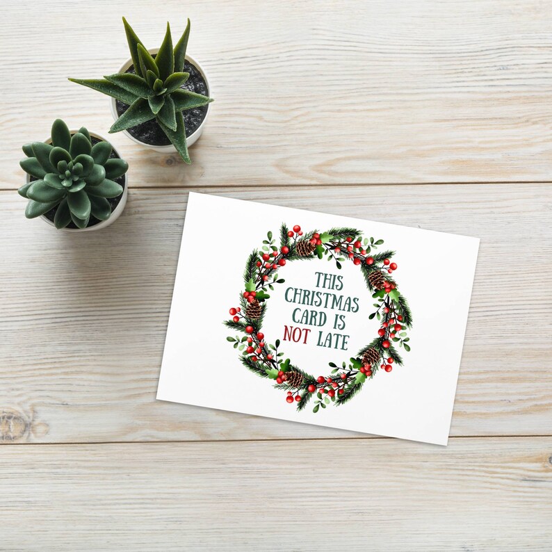 Funny Belated Christmas Card: Unique Late Holiday Greetings in January ...