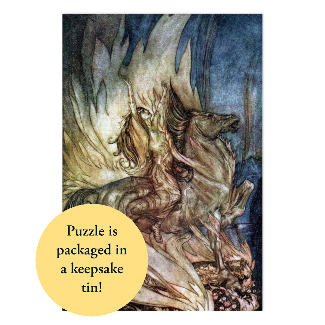 Wagner Opera Puzzle: Valkyrie Brünnhilde Painting by Arthur Rackham ...