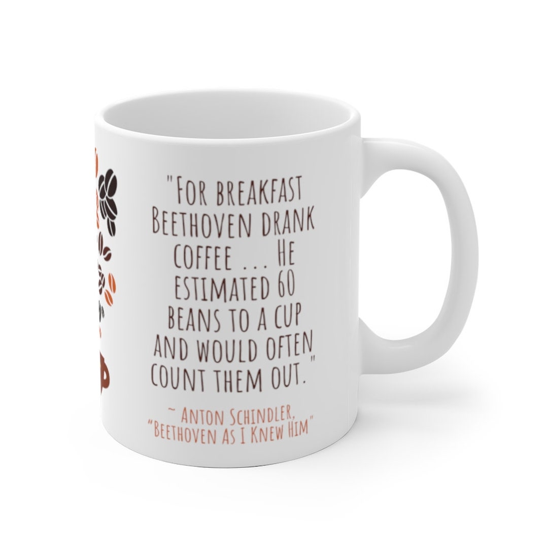Beethoven Coffee Mug: Funny Classical Music Gift, Gift for Pianist ...