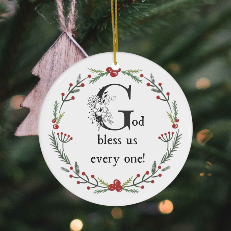 Dickens A Christmas Carol Ornament: God Bless Us Every One. - Etsy Hong ...
