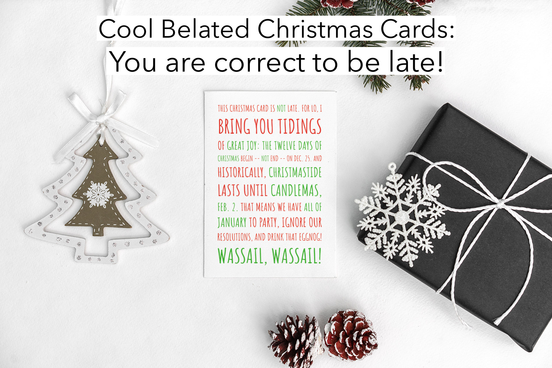 Belated Christmas Cards: Don't Apologize - You're Not Late! Funny but ...