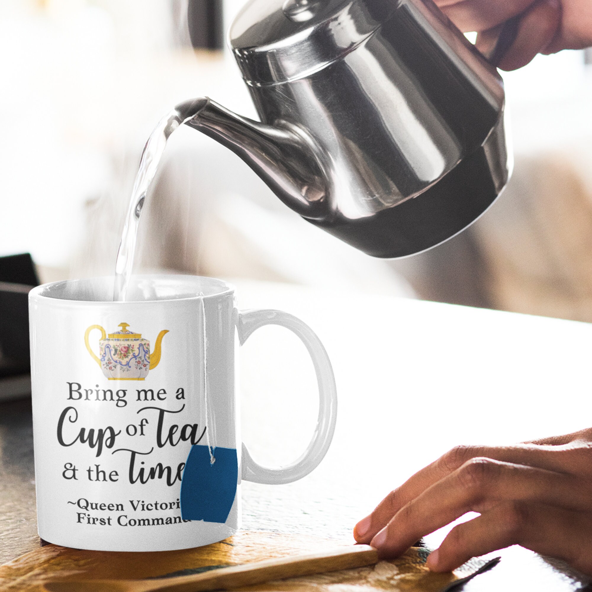 British Royalty Tea Mug: Queen Victoria Quote Bring Me a Cup of Tea and ...