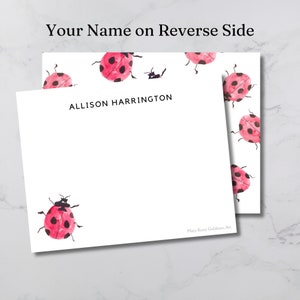 Ladybug Note Cards: Personalized Hand-illustrated Nature-inspired ...