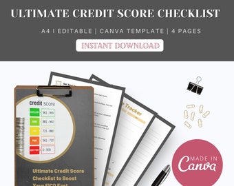 Credit Repair Checklist - Etsy