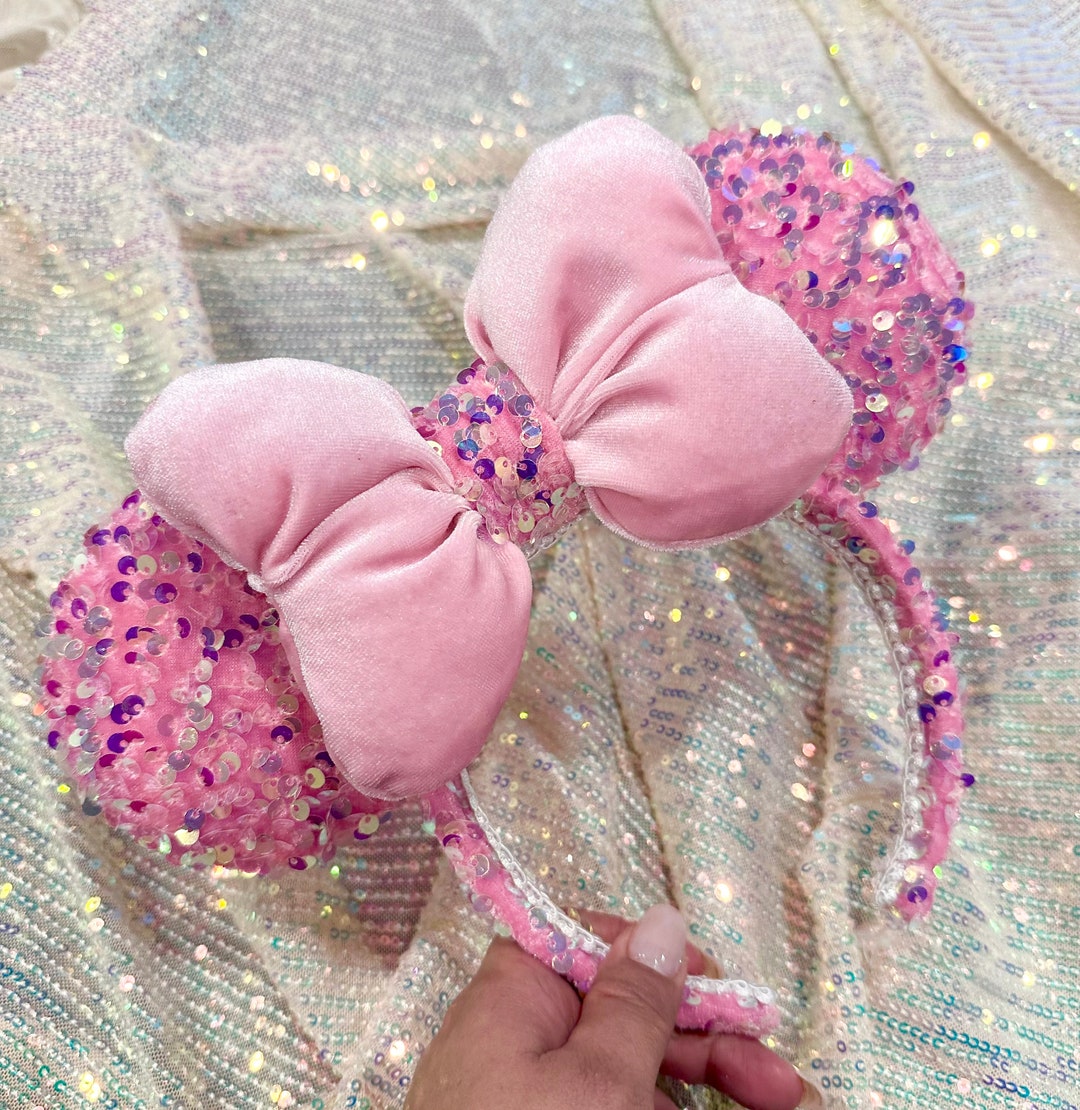 Pink Sequins Ears - Etsy