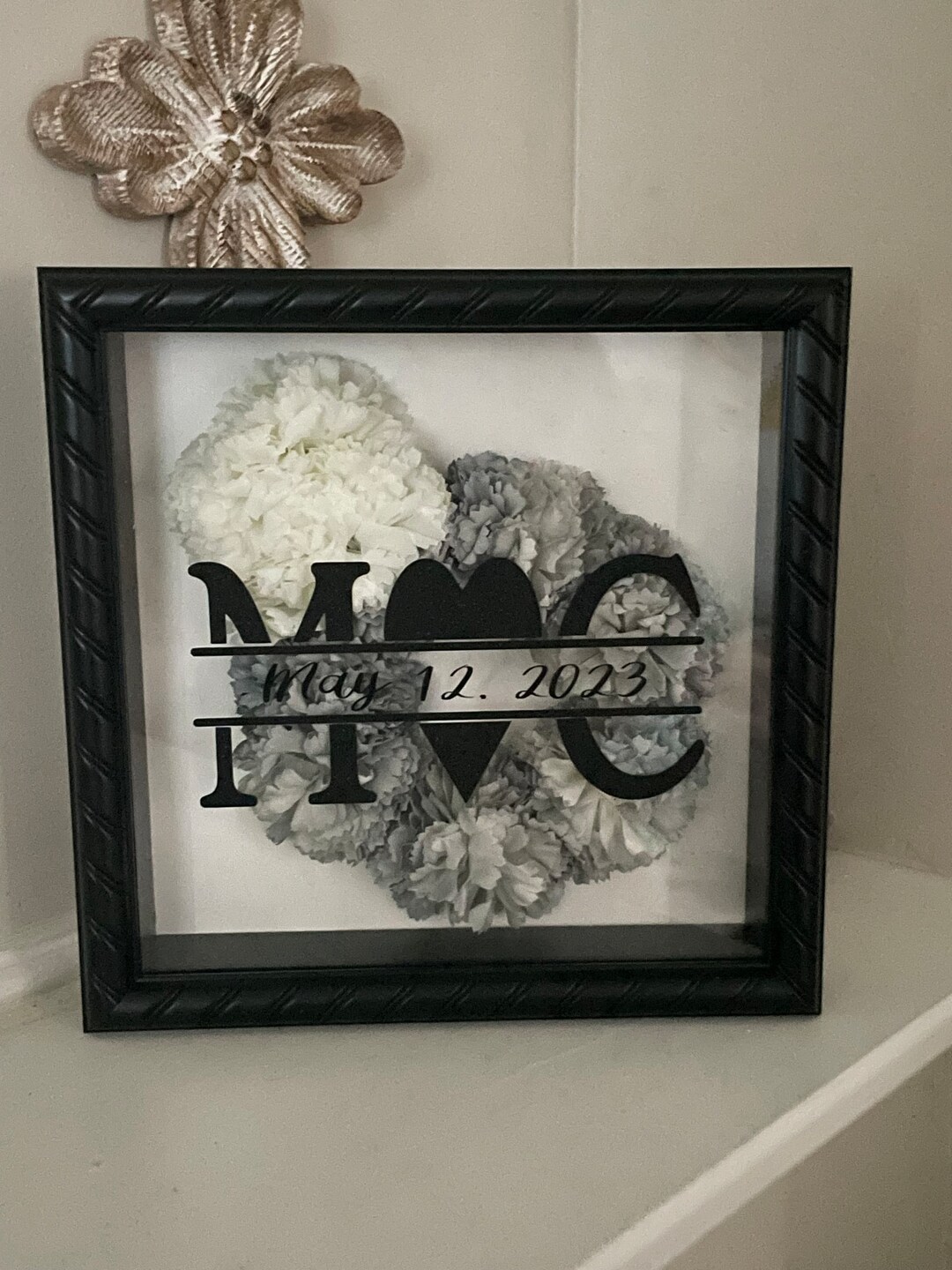 Personalized Shadow Box for Wedding Anniversaries or Engagements - Etsy