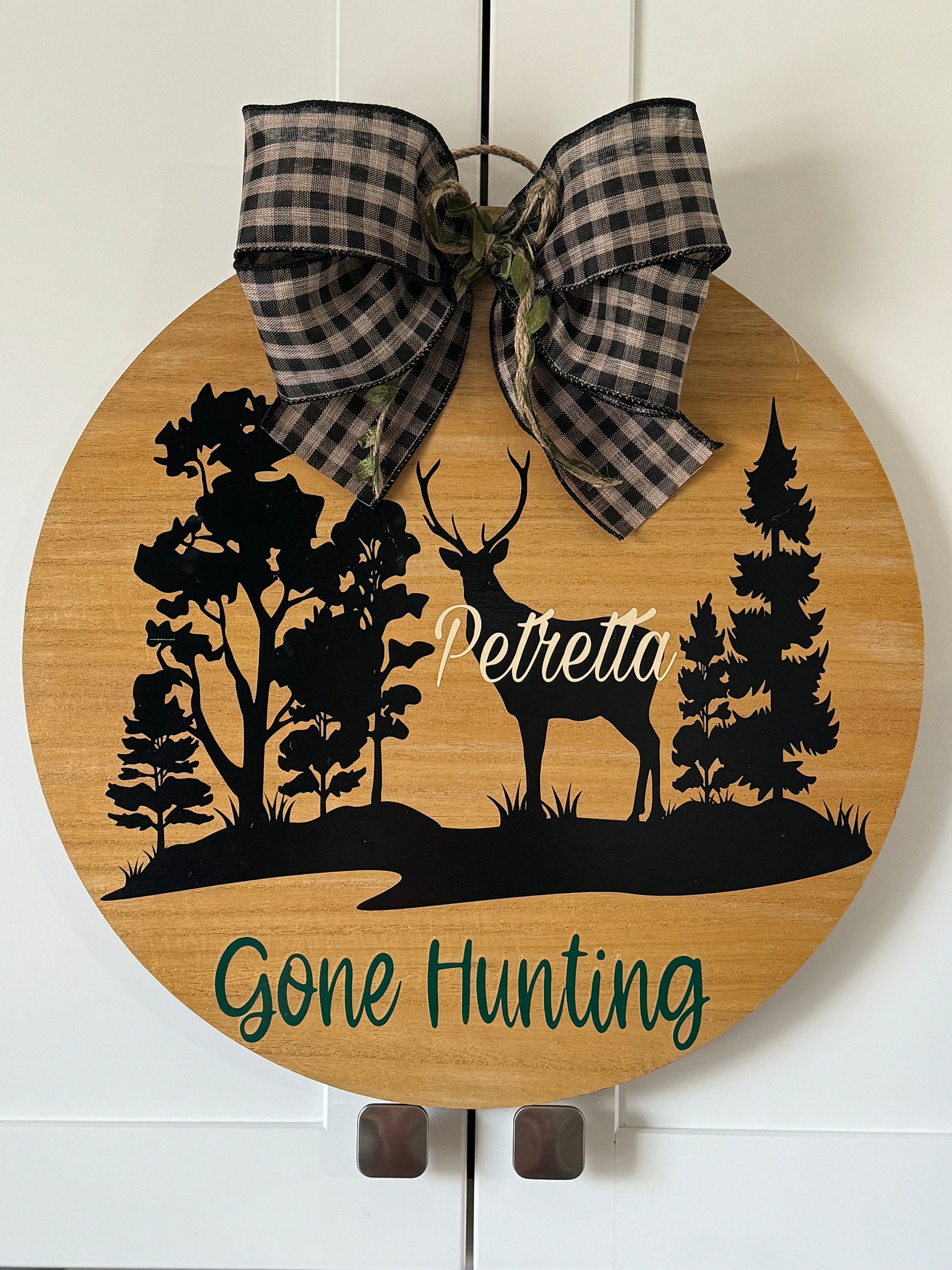 Gone Hunting Personalized Door Hanger - Etsy