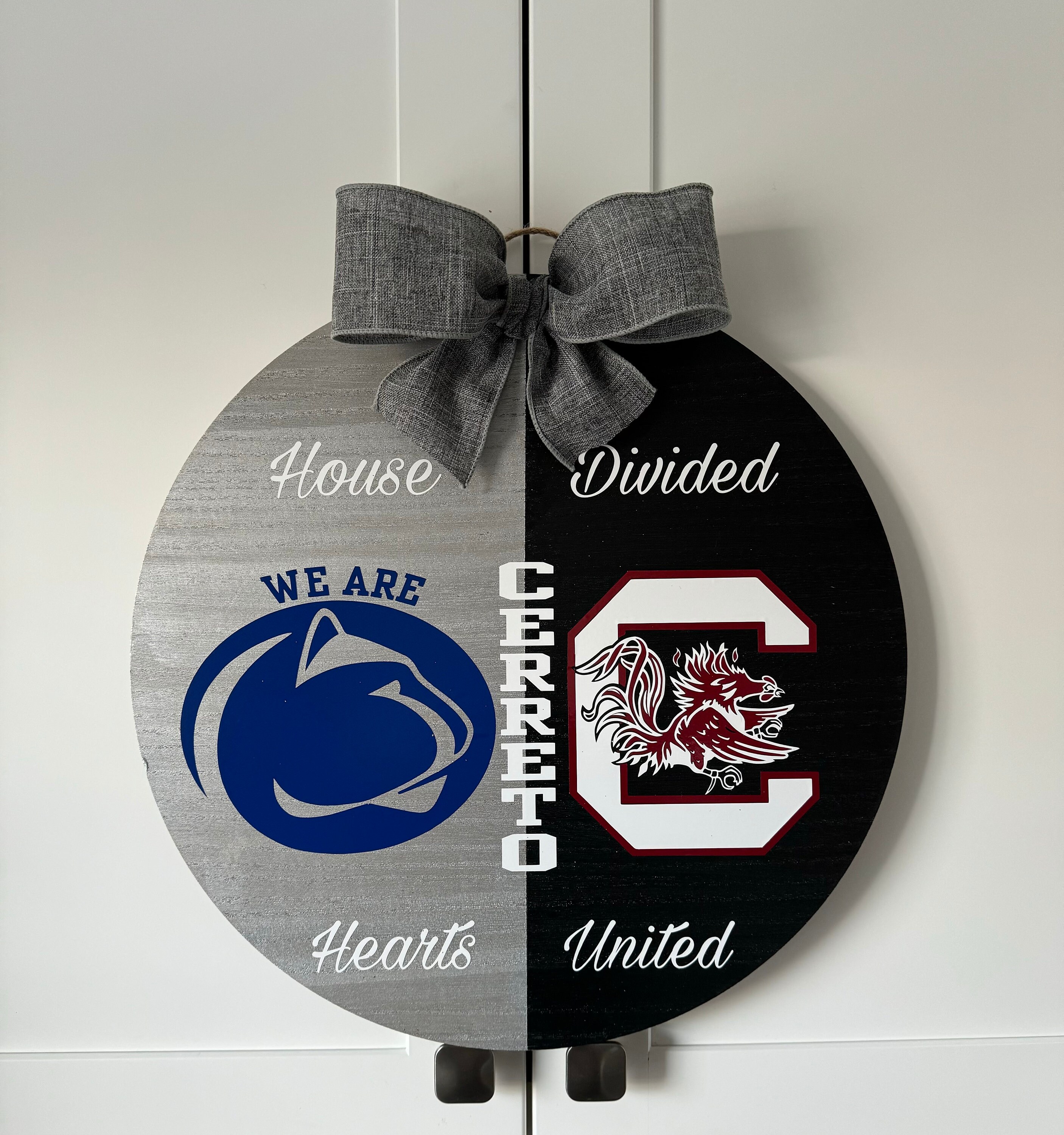 Team Divided Door Sign - Etsy