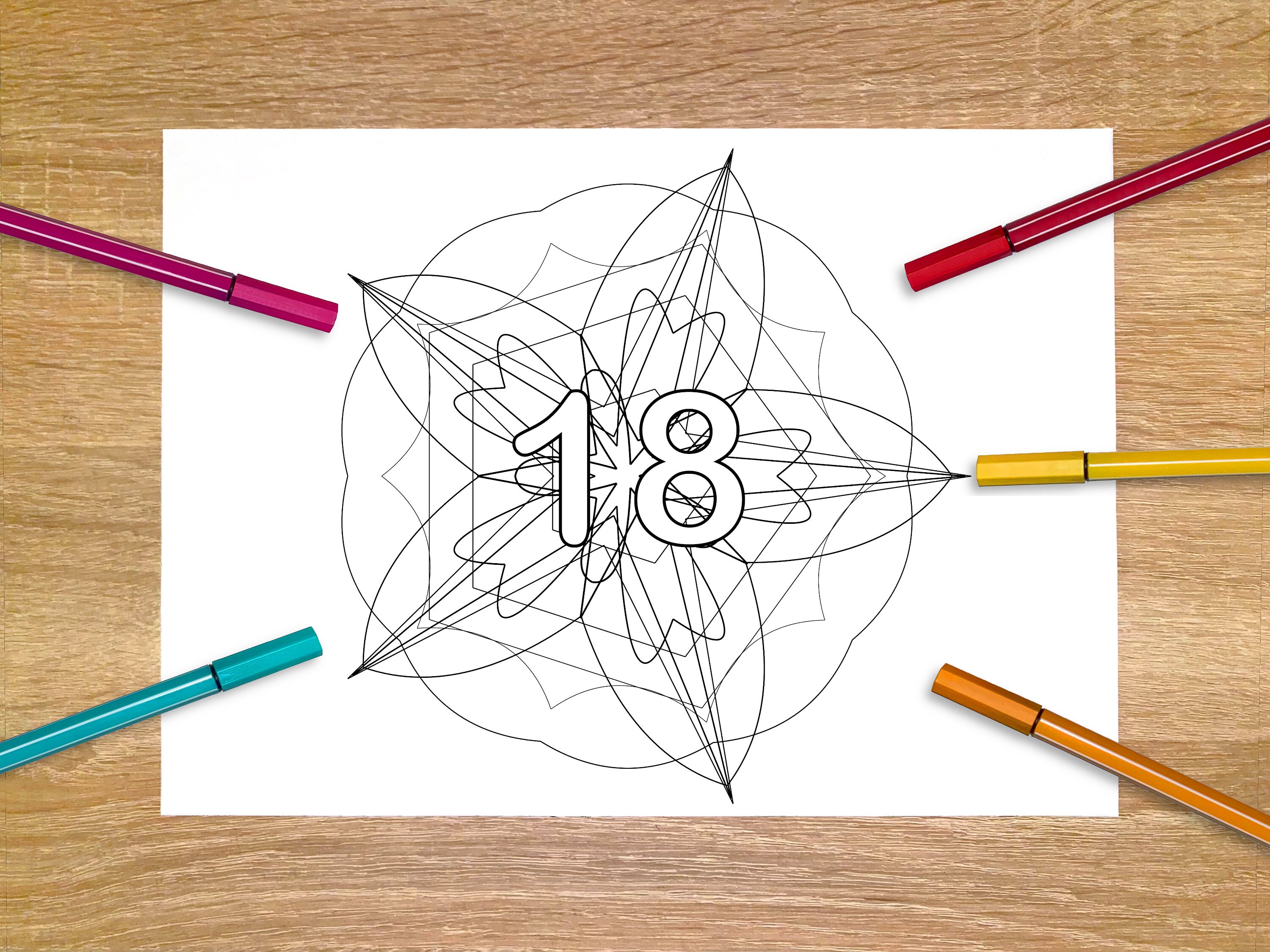 Advent Calendar Mandala Coloring Pages to Print at Home. PDF and PNG ...