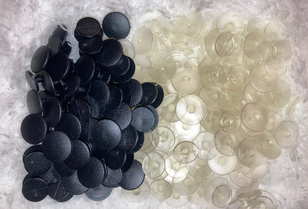 Black or Clear Transparent Buckle Plastic Buttons for Creating Shoe ...