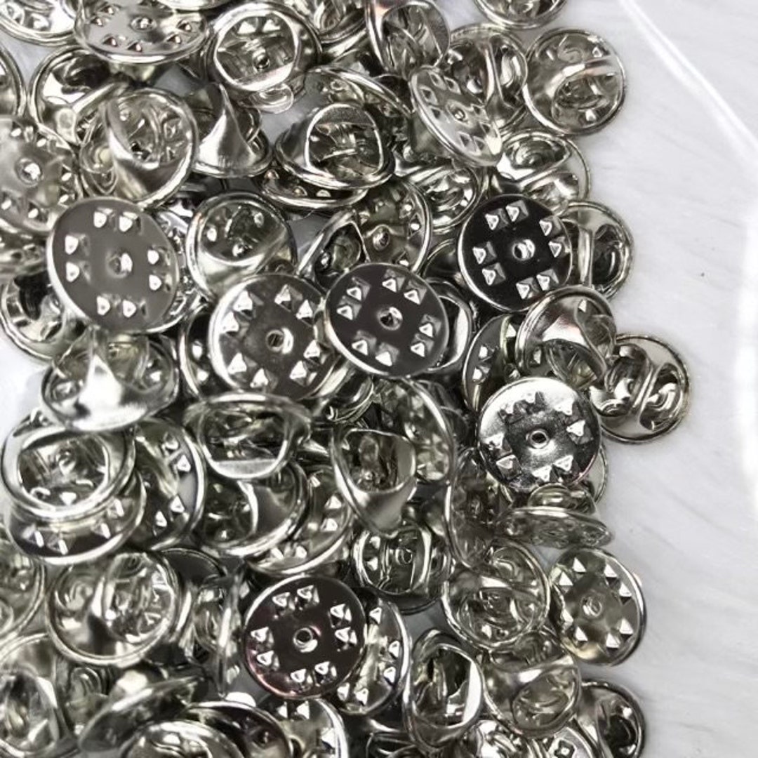 Butterfly Clutch Pin Back Replacement With Blank Stud Pins Kit -safety ...