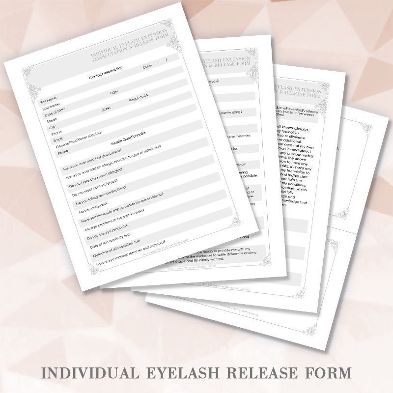 Simple Individual Consent Forms Bundle - Etsy