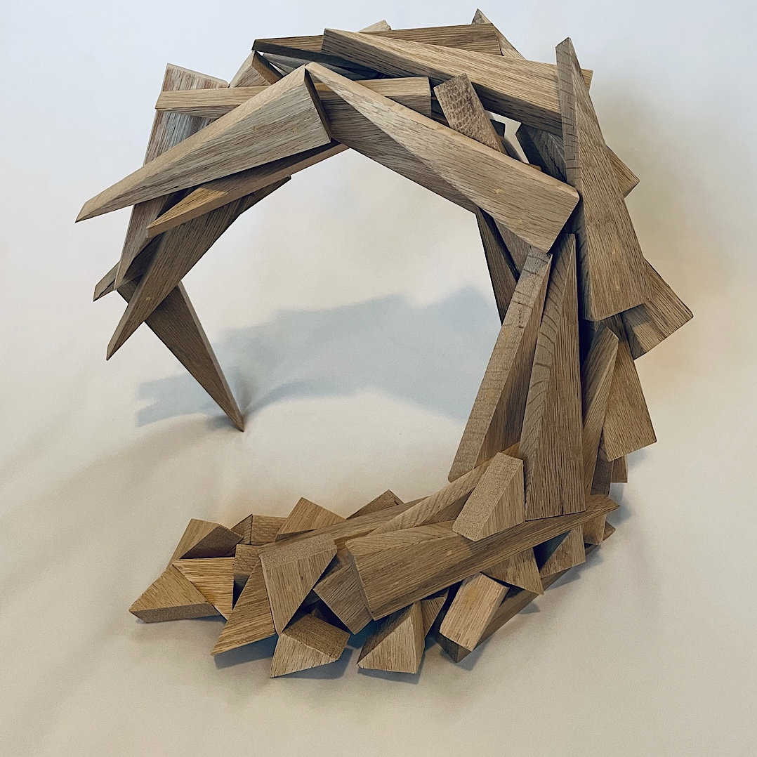 Solid Wood Geometric Wave Sculpture - Etsy