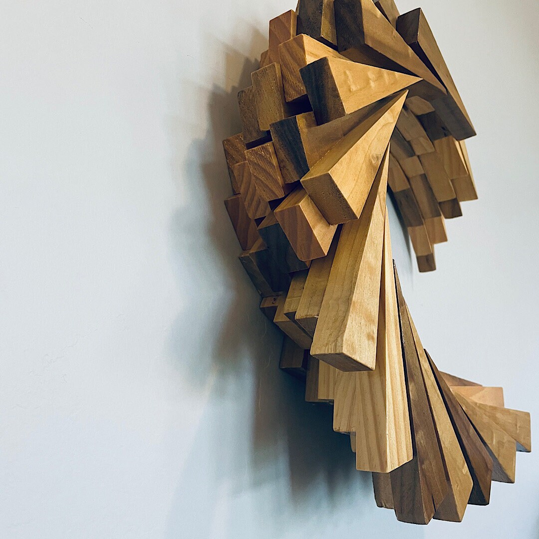 Modern Geometric Wave Sculpture - Etsy