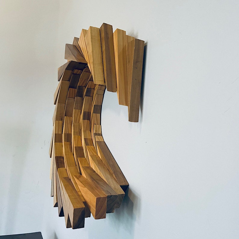 Modern Geometric Wave Sculpture - Etsy