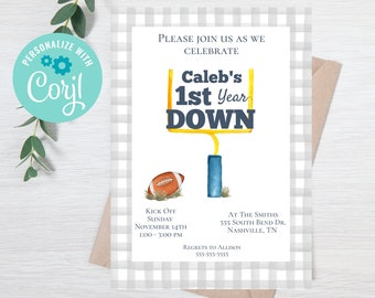 First Year Down Invitation - Etsy
