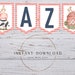 Farm Animal A-Z Banner With Numbers, Instant Printable Digital Download ...