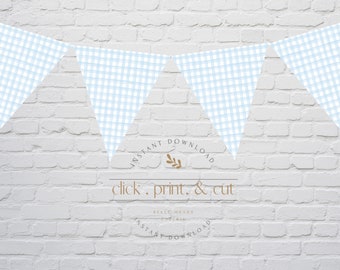 Gingham Bunting - Etsy