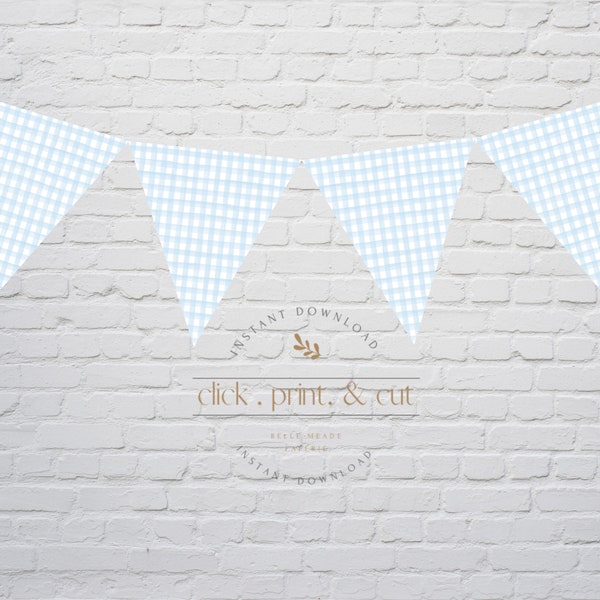 Gingham Bunting - Etsy