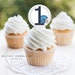 1st Year Down Cupcake Toppers, First Birthday Football Cake Toppers ...